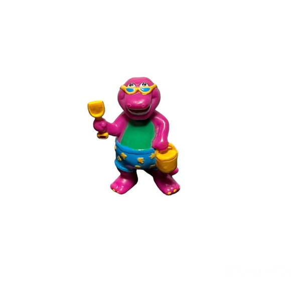 Toys | Vintage Barney The Purple Dinosaur Beach Pvc Figure | Poshmark